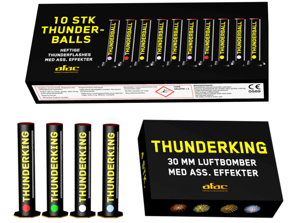 Thunder Kings og Thunderball til 149,95,- | Knaldkassen fyrværkeri tilbud